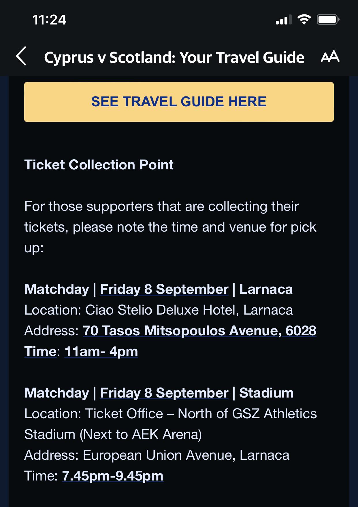 Cyprus tickets from sfa - Cyprus v Scotland - Tartan Army Message Board
